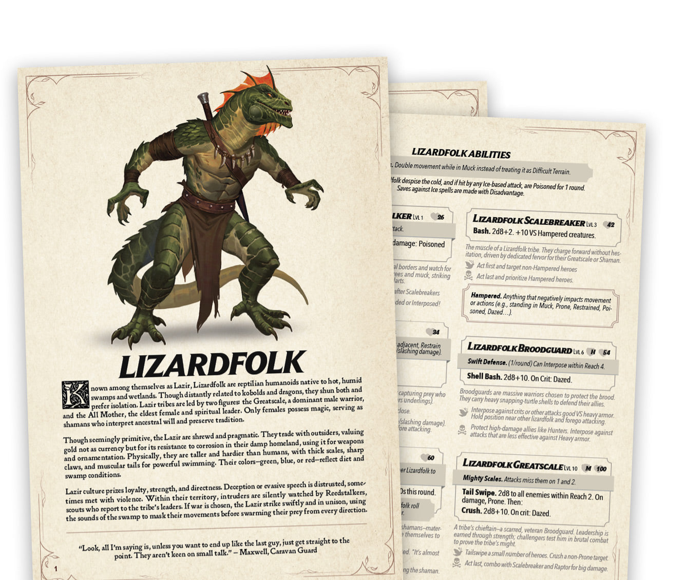 New Monster Group: LIZARDFOLK! – Nimble TTRPG